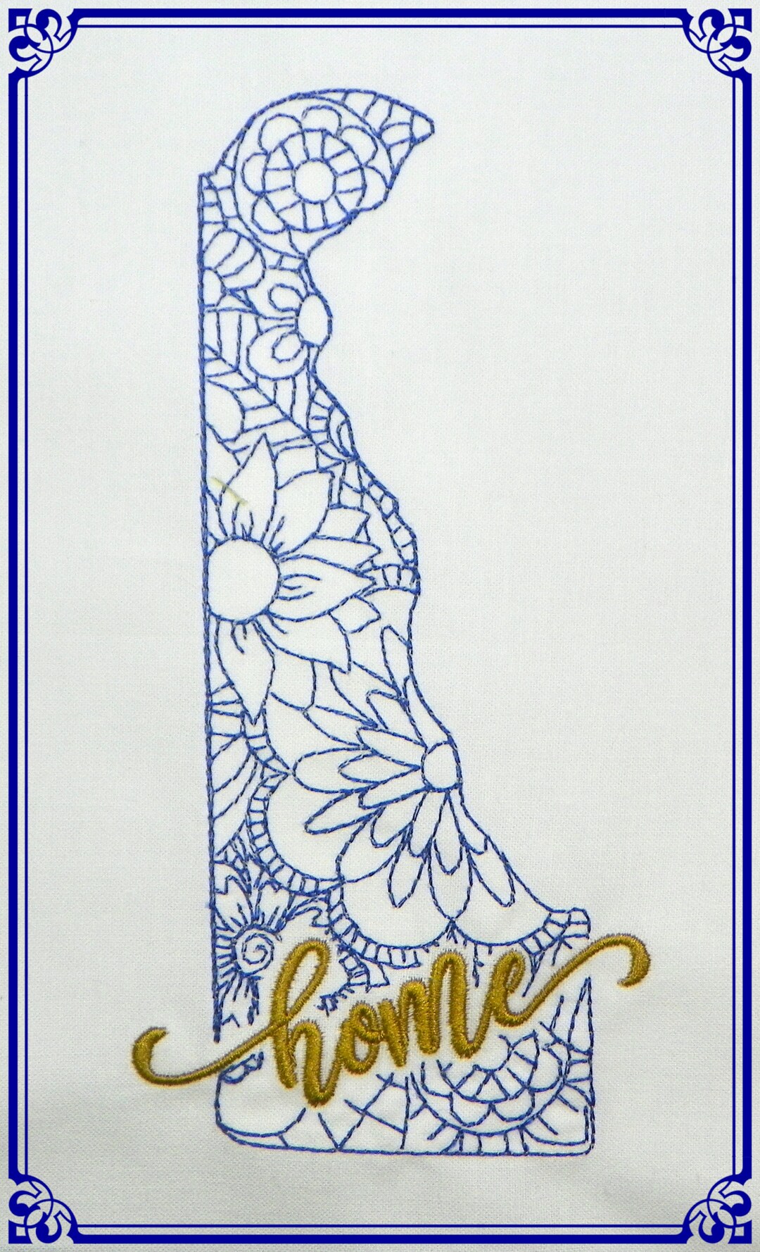 State-map-delaware-5x7-cf-nls (1 Machine Embroidery Design) - Etsy