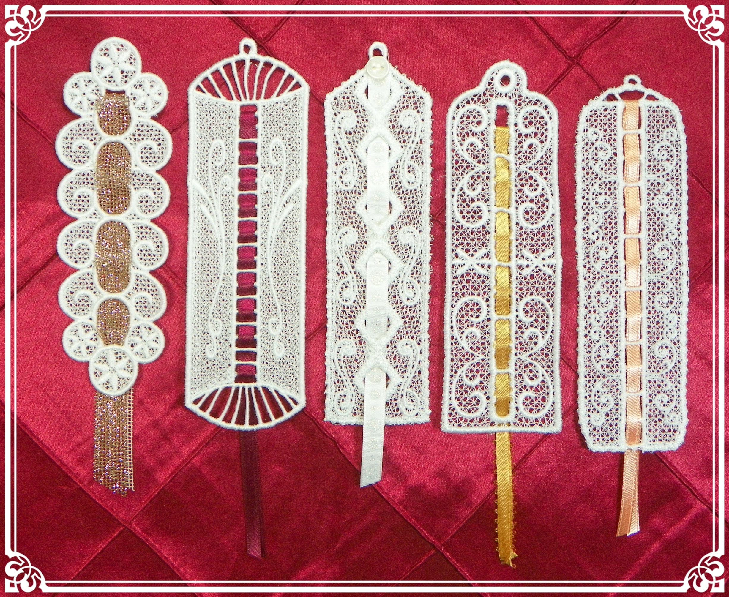 Fsl-ribbon-bookmarks-5x7-nls 5 Machine Embroidery Designs | Etsy