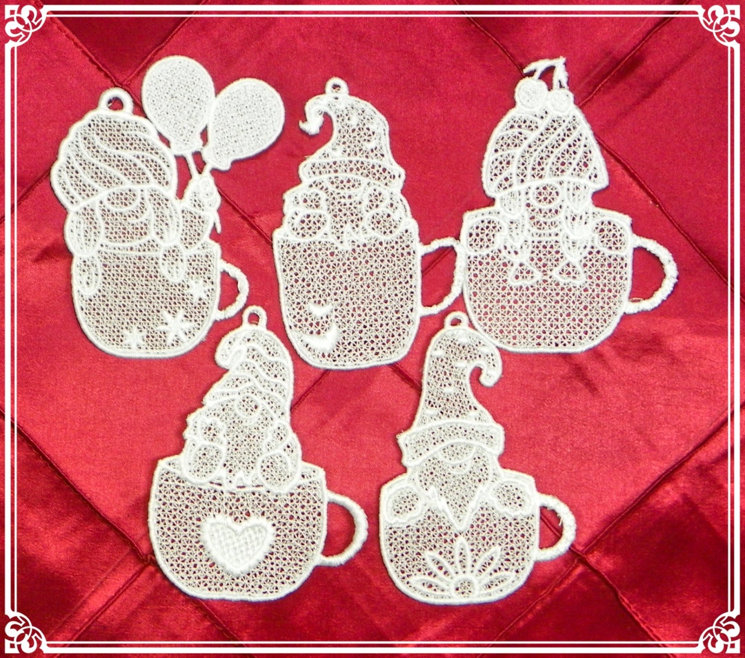 Fsl-gnomes-in-cups-4x4-cf-nls (5 Machine Embroidery Designs) - Etsy