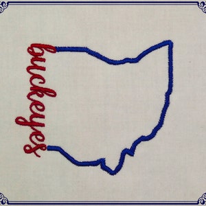 Ohio-state-outline-buckeyes-4x4 (1 Machine Embroidery Design) - Etsy