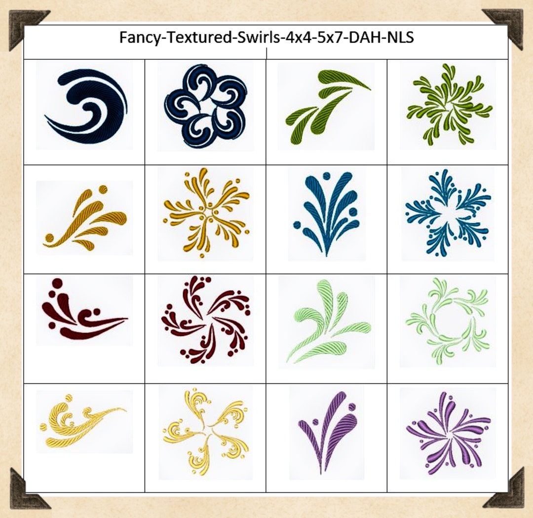 Fancy-textured-swirls-4x4-5x7-dah-nls (16 Machine Embroidery Designs ...