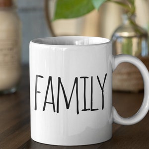 FAMILY Rae Dunn Graphic Text Coffee Tea Hot Chocolate | Etsy