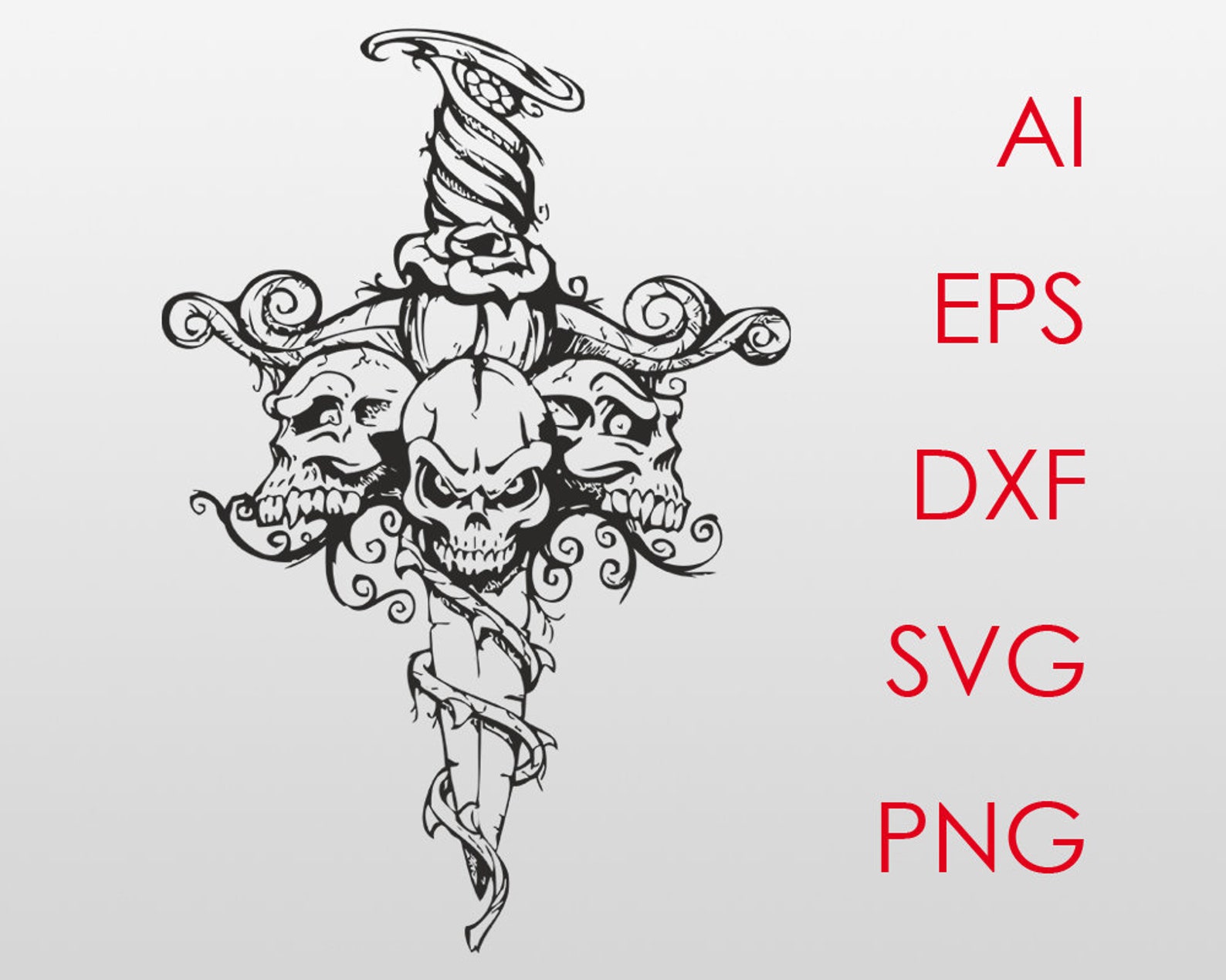 Dagger and skull svg Dagger Svg file Skull Svg file Skull | Etsy