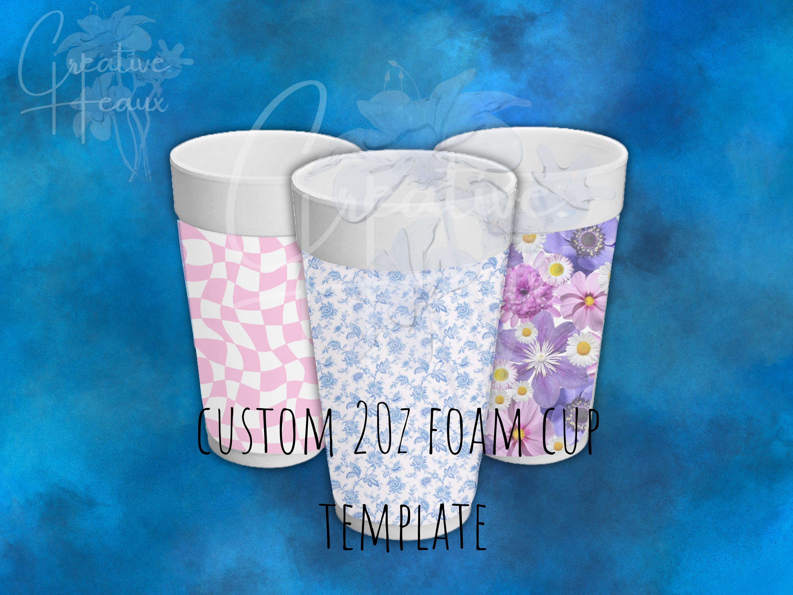 Styrofoam Cup Sticker Mockup | 20oz Foam Cup | Styrofoam Cup Sticker ...