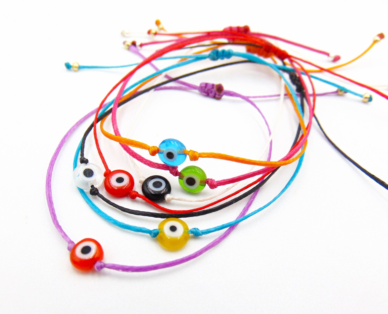 Evil Eye String Bracelet Greek Eye Bracelet Nazar Protection Bracelet ...