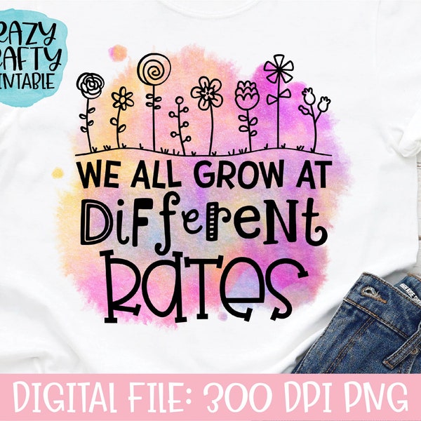 Grow at Different Rates Svg - Etsy