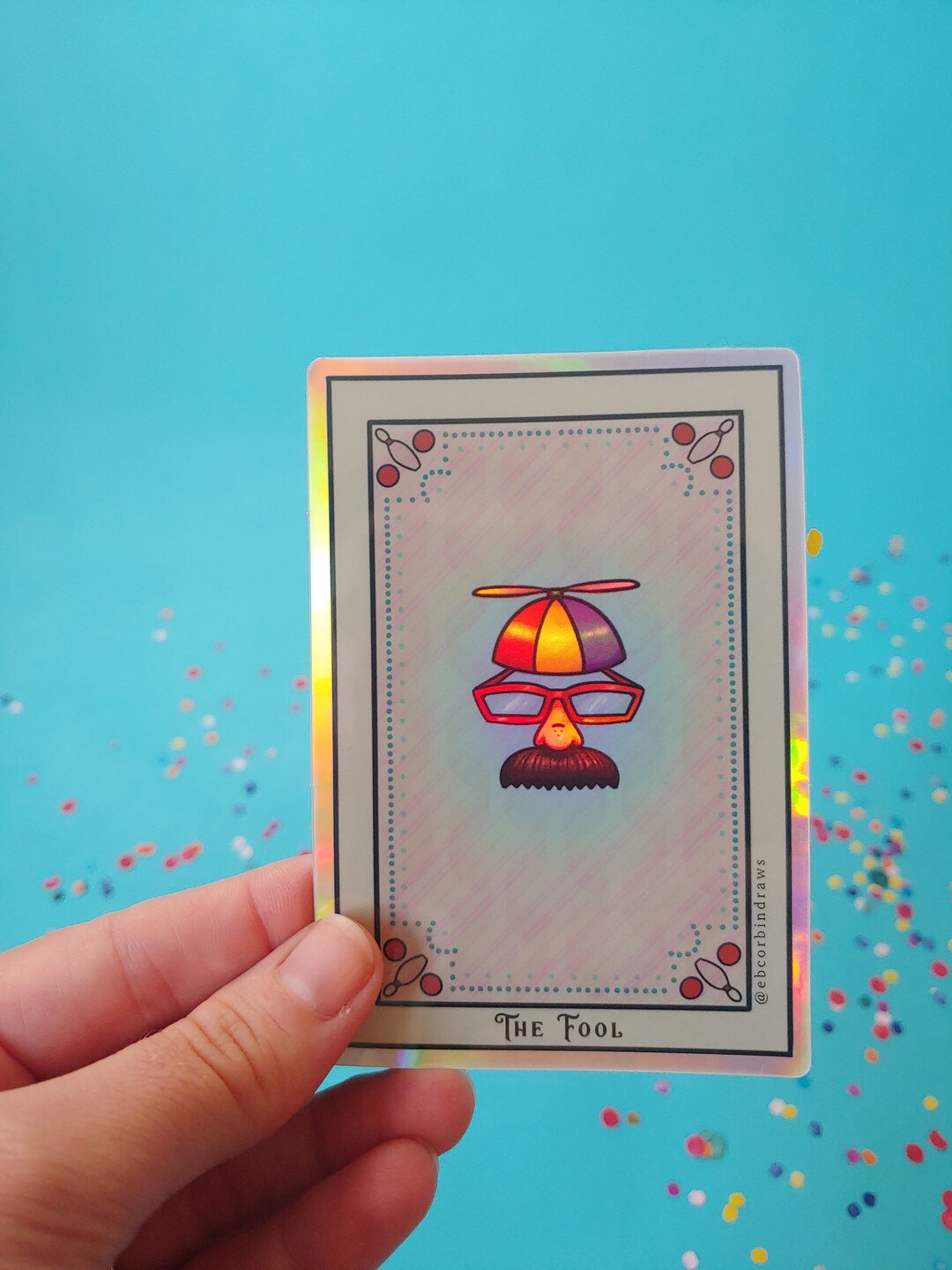 The Fool Tarot Card Holographic Sticker - Etsy