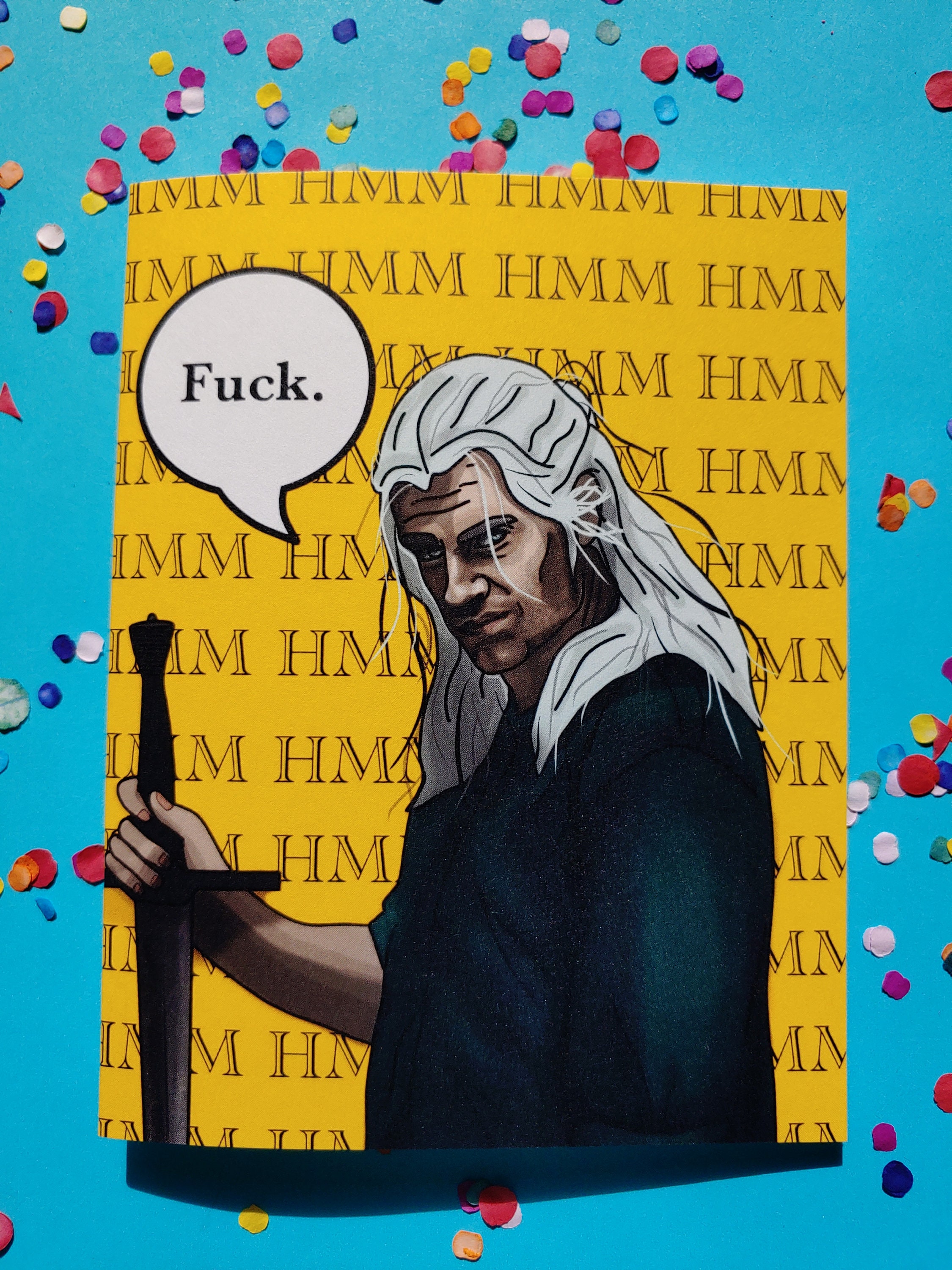 The Witcher Birthday Card, Happy Birthday Hmm.. Geralt of Rivia Card ...