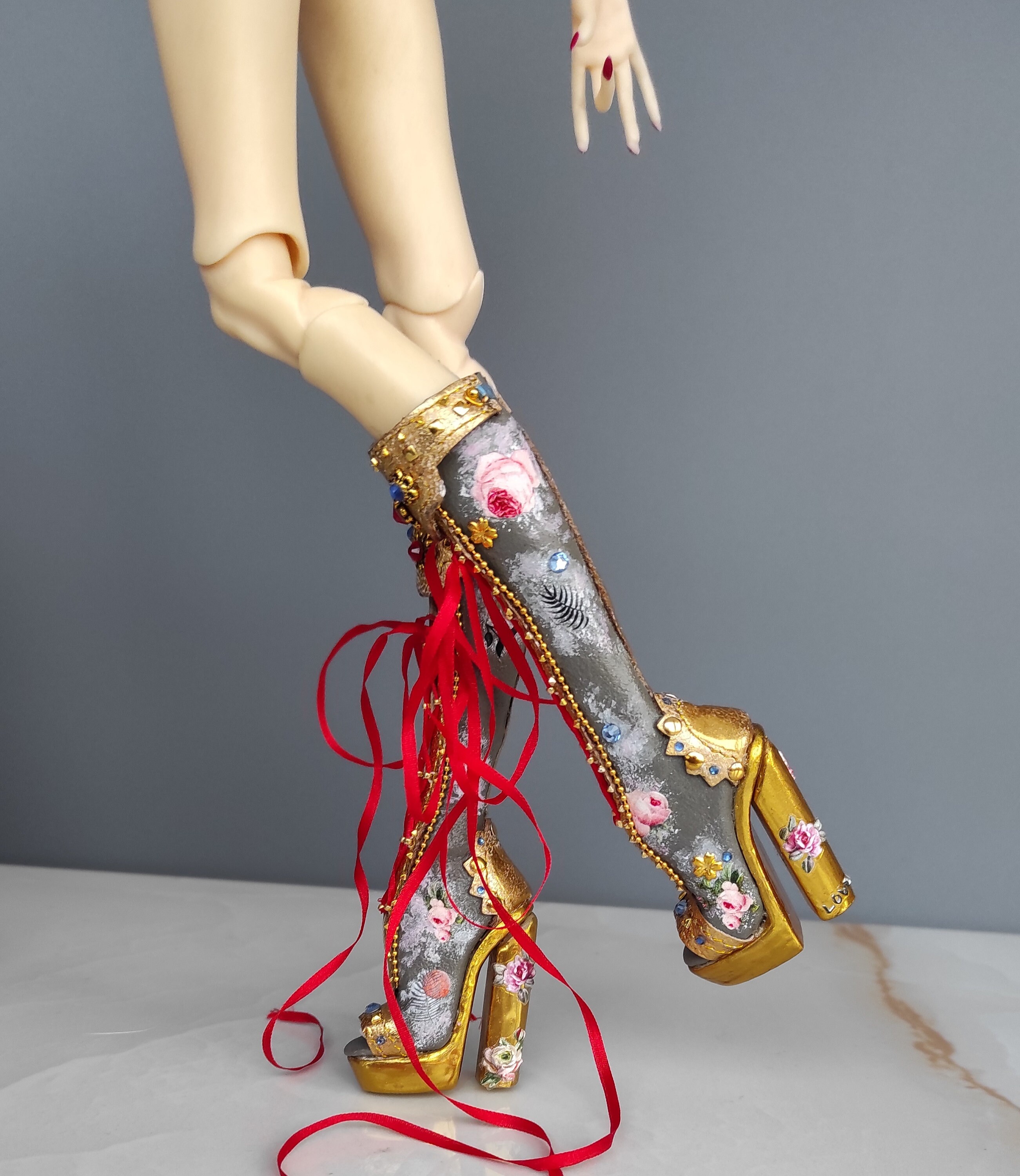 High Pink Boots for the Beauty Popovy. Clothes Set for Popovy Sisters ...