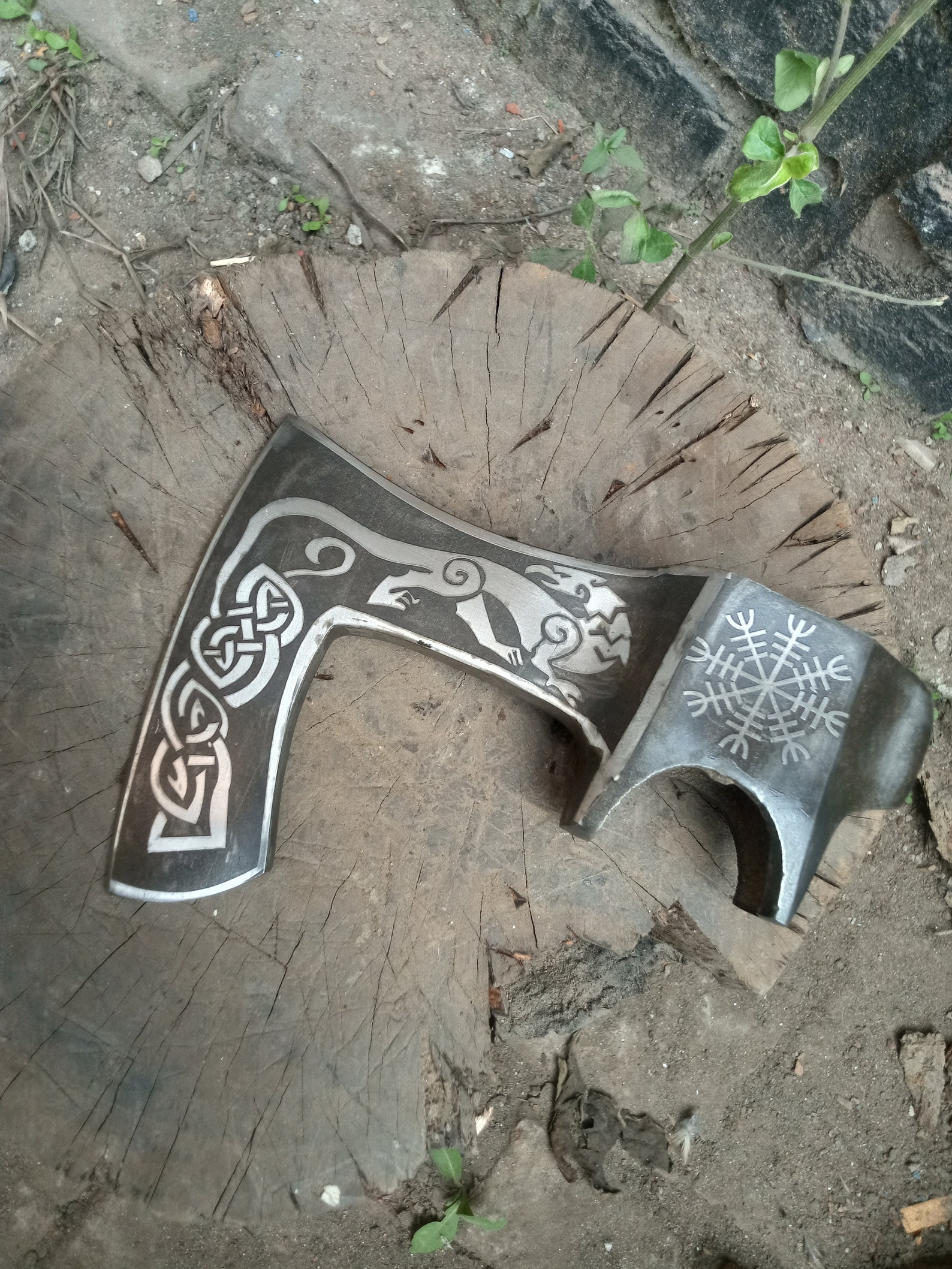 Axe Head Hand Forged Polish Axe Headbearded Axe Headcarbon - Etsy