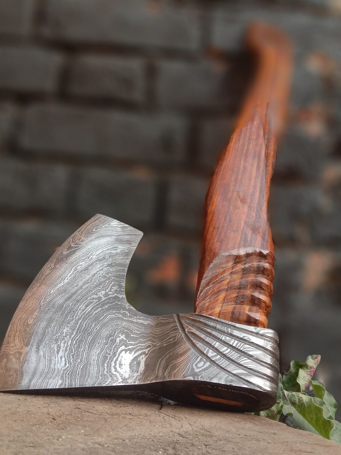 Custom Handforged Axe Damascus Axe battle Axe Outdoor - Etsy