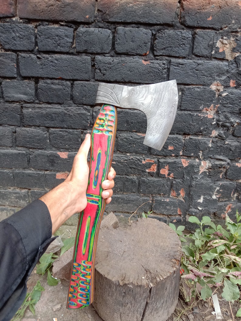 Custom Handforged Axe Damascus Axe battle Axe Outdoor - Etsy