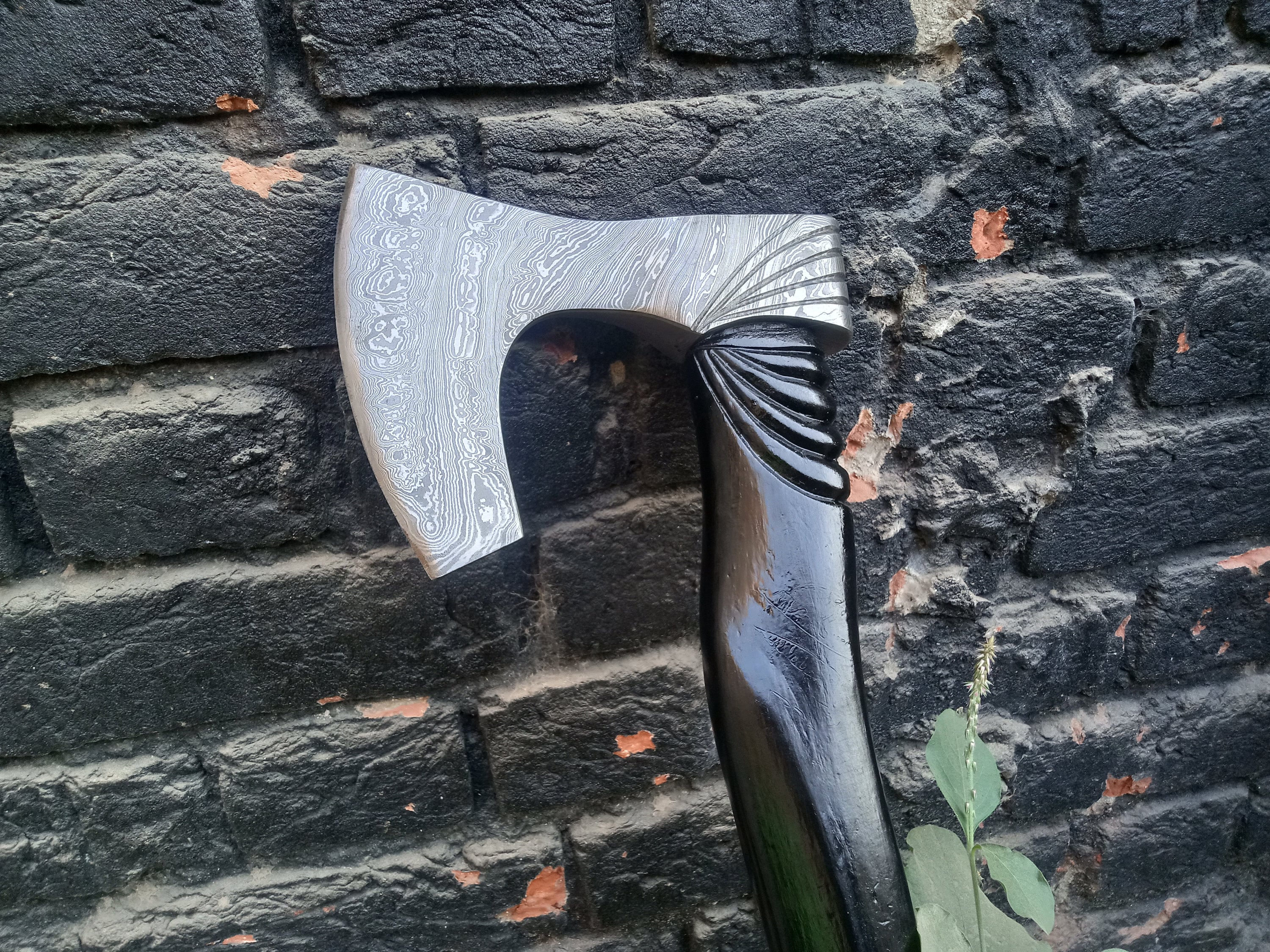 Custom Handforged Axe , Damascus Axe ,battle Axe , Outdoor Axe, New ...