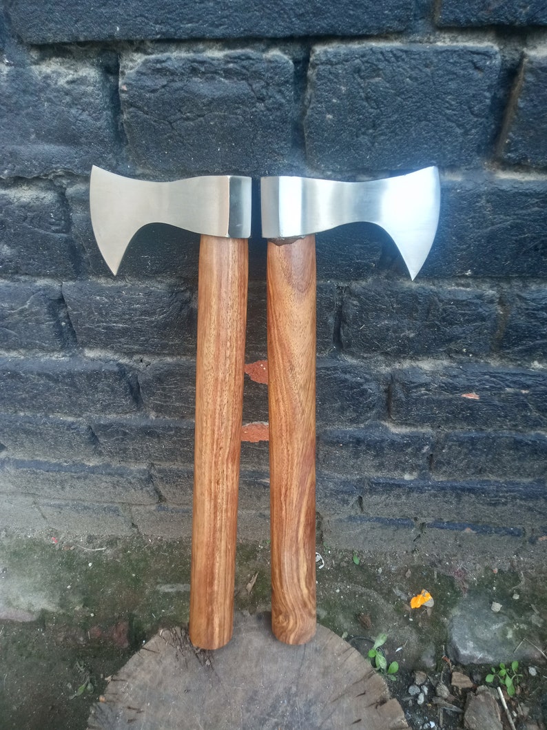 Hand Forged High Steel Outdoor Survival Tomahawk Hatchet Axe, Throwing ...