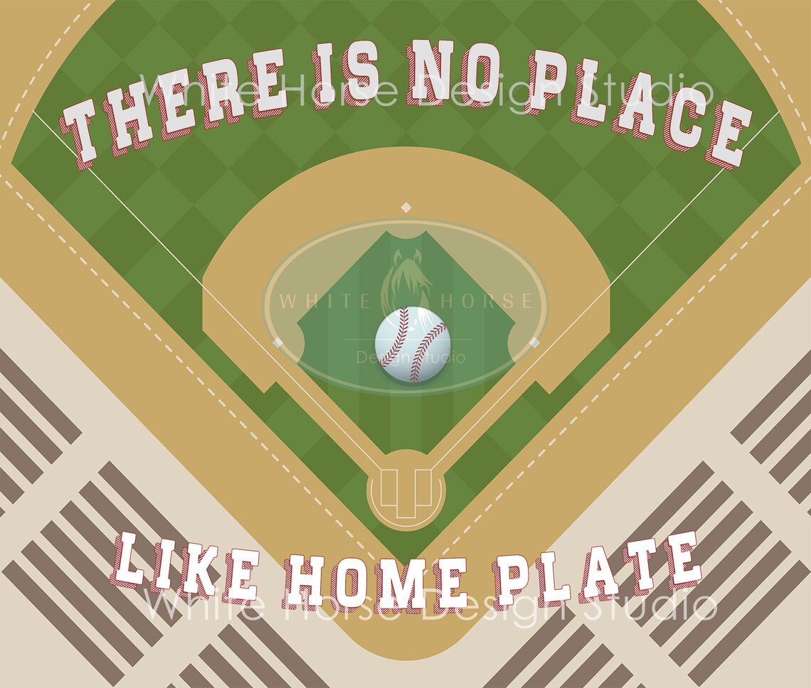 BASEBALL There is No Place Like Home Plate 20 Oz Tumbler - Etsy