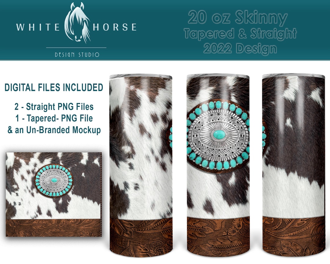 Piel de vaca blanca y marrón atigrado con hebilla occidental con acento ...