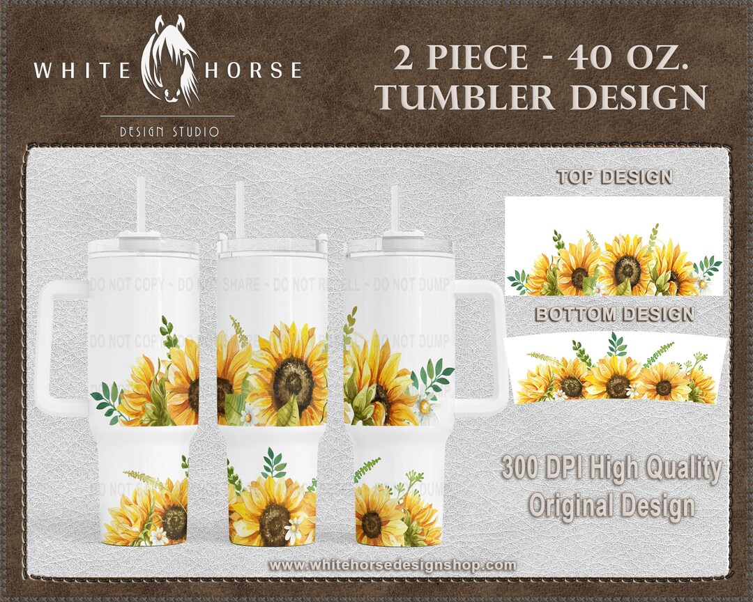 Sunflowers - 40 Oz Stanley Tumbler SUBLIMATION DESIGN - Etsy