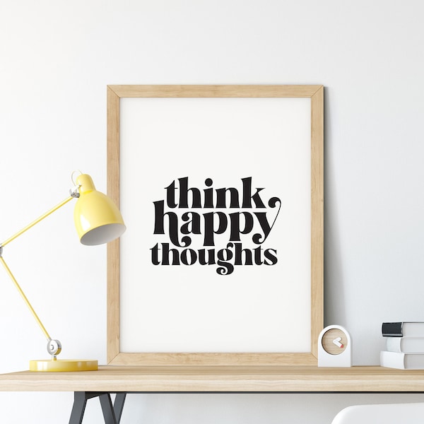 Think Happy Thoughts - Etsy