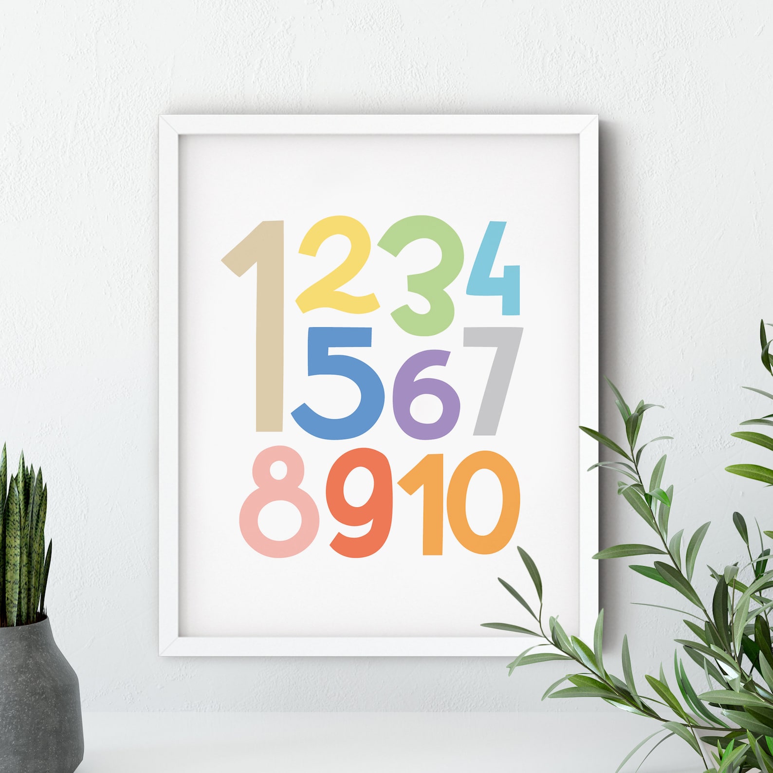 Colorful Numbers Wall Art • Printable • Digital Download - Etsy