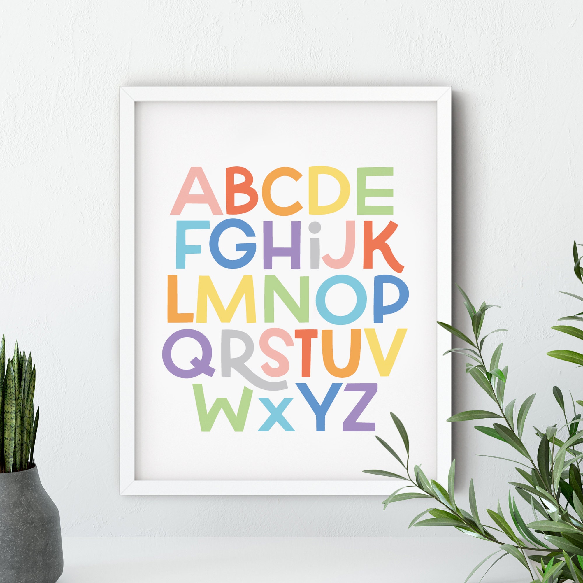 Colorful Alphabet Wall Art • Printable • Digital Download - Etsy