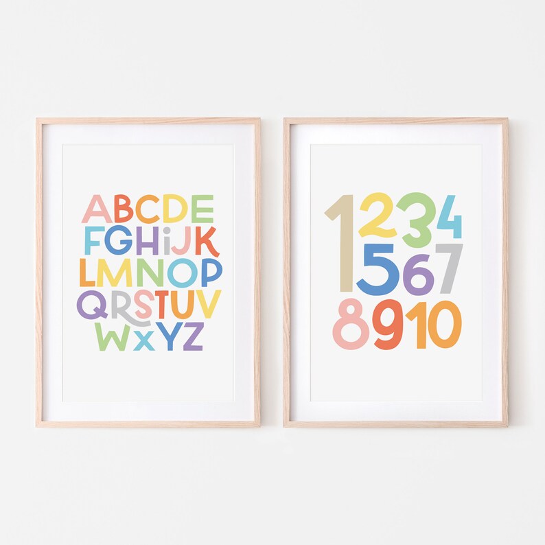 Colorful Alphabet Wall Art • Printable • Digital Download - Etsy