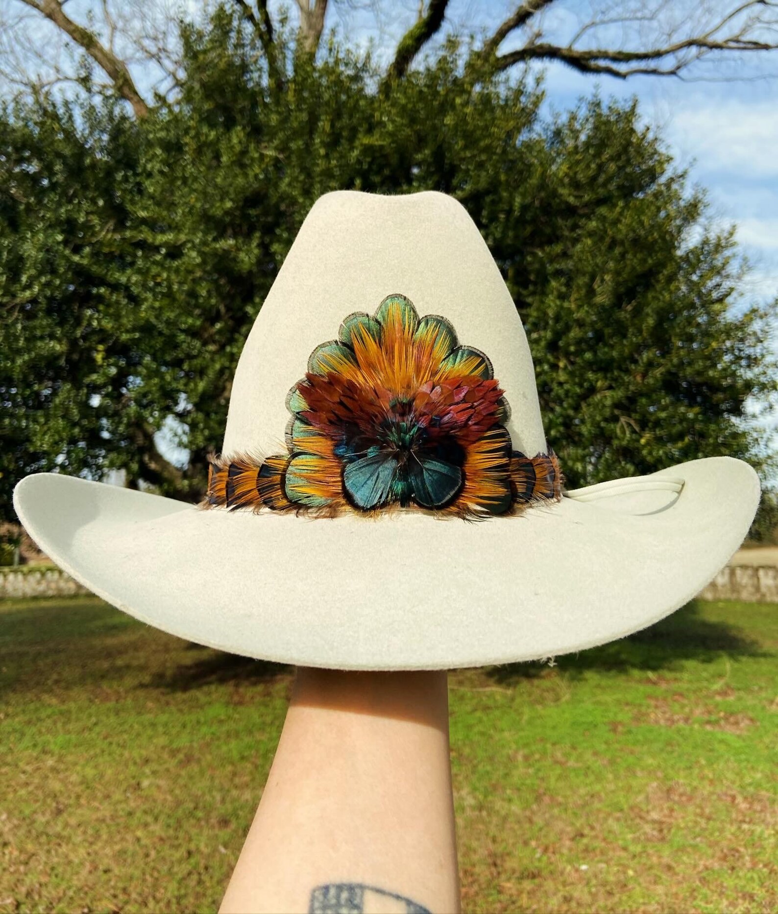 Custom Made to Order Butterfly Handmade Feather Hatband Unique, Made ...