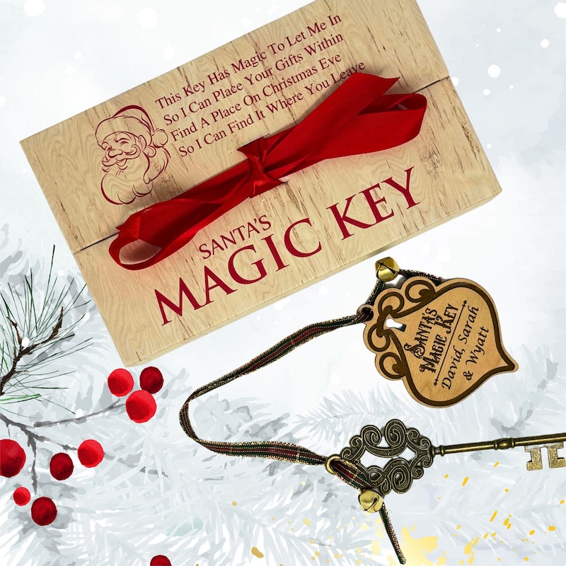 Wooden Santa Key - Etsy
