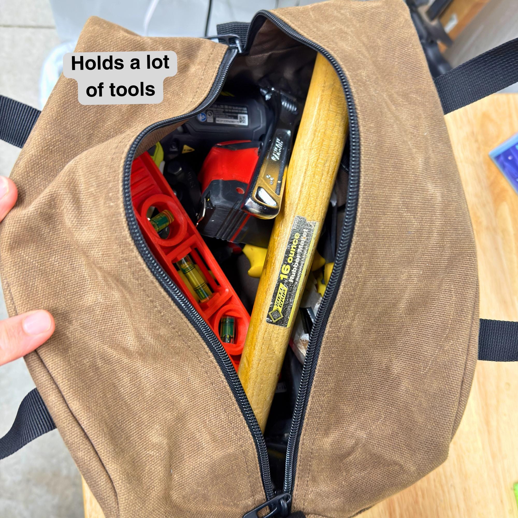 Personalized Embroidered Tool Bag With Waxed Canvas Exterior - Etsy