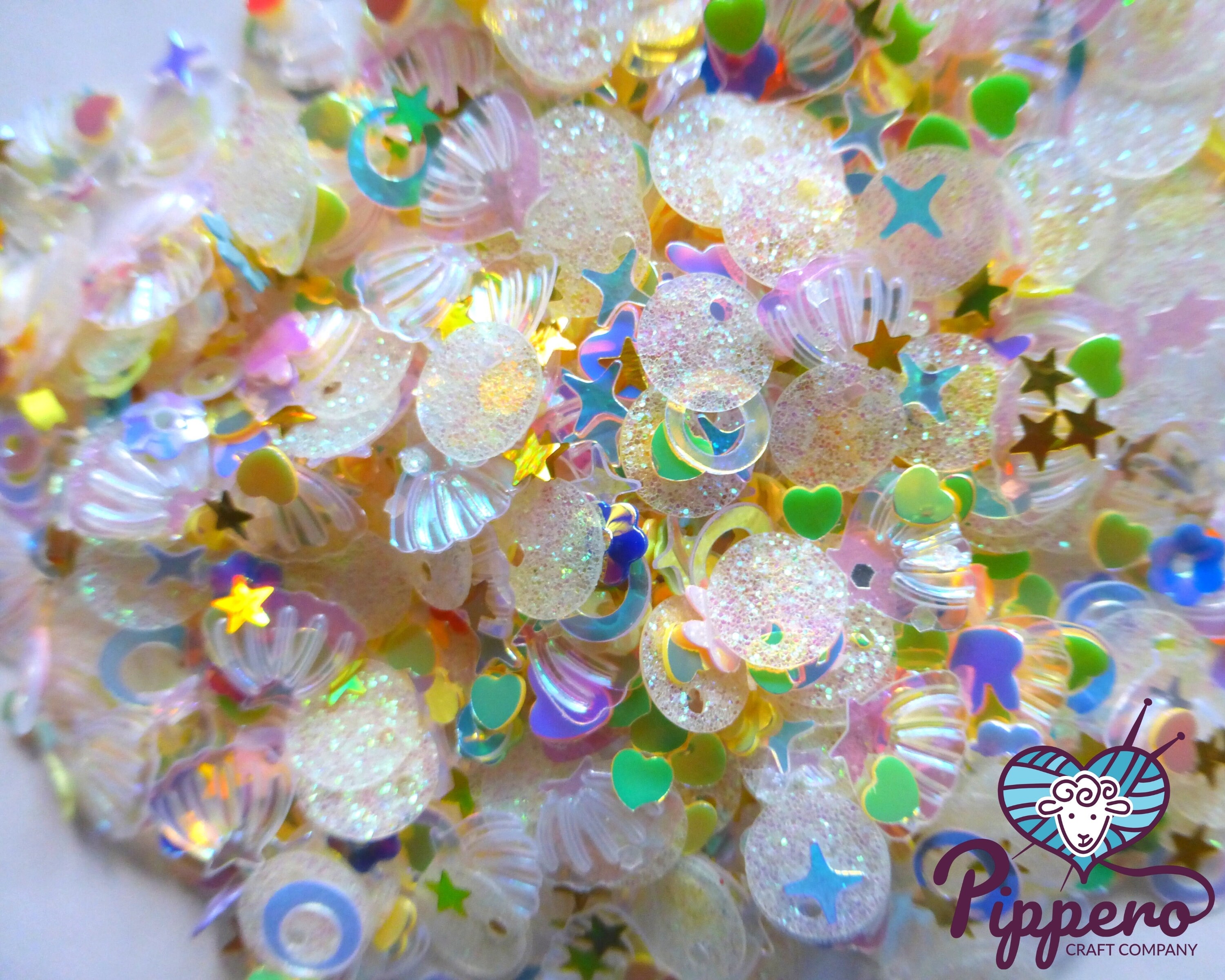 Golden Stars and Seashells Glitter Shells Stars Shaped | Etsy