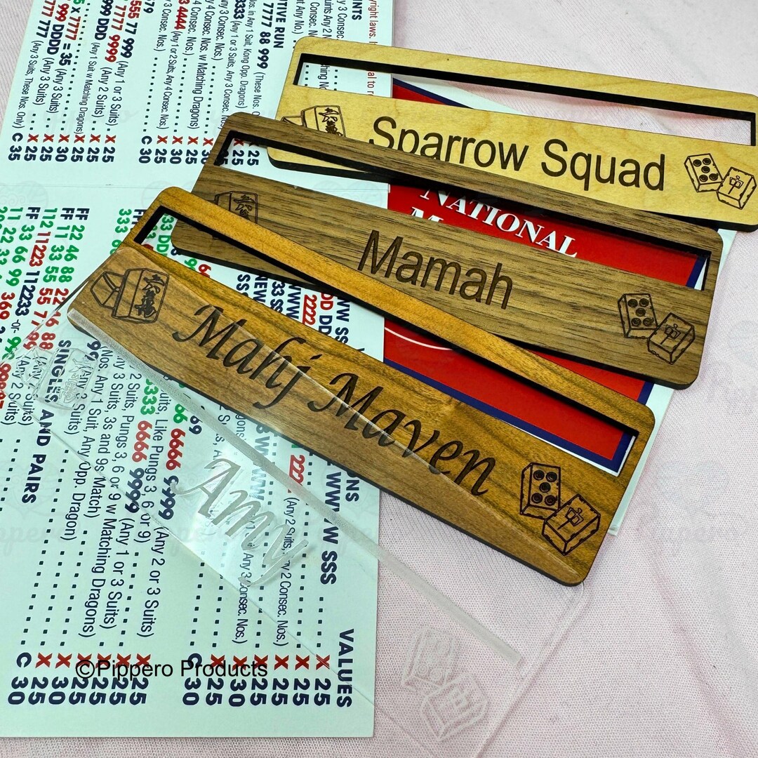 Mahjong Line Finder Reader Personalized Wooden or Clear Acrylic Custom ...