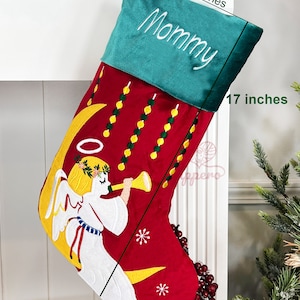 Personalized Custom Embroidered Classic Red Velvet Family Christmas ...