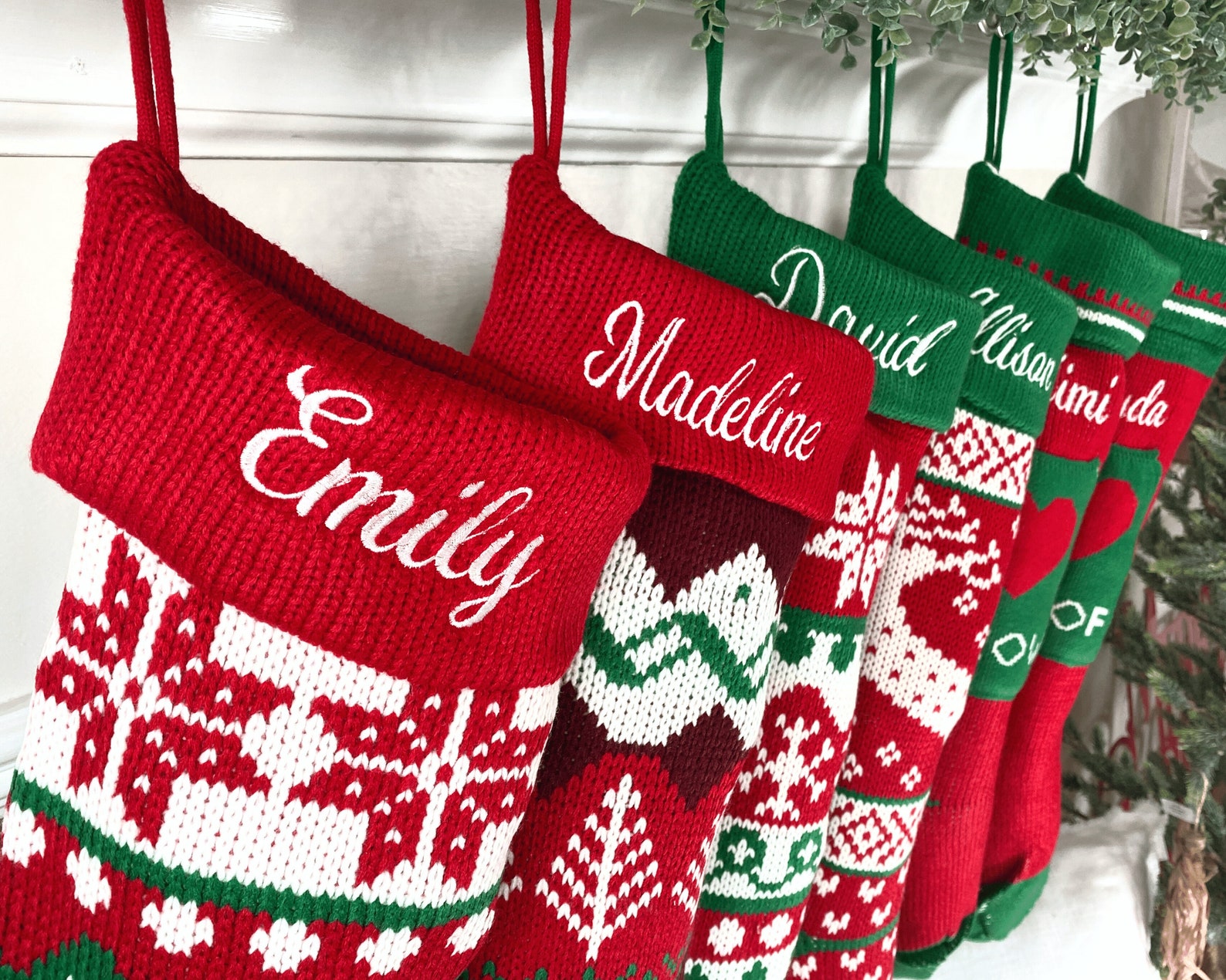 Extra Large Personalized Stocking Long Custom Stocking | Etsy