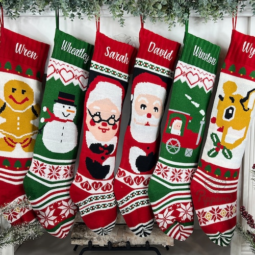 Extra Large Personalized Stocking Long Custom Stocking - Etsy