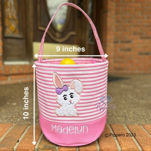 Personalized Embroidered Easter Basket With Adorable Custom Design ...