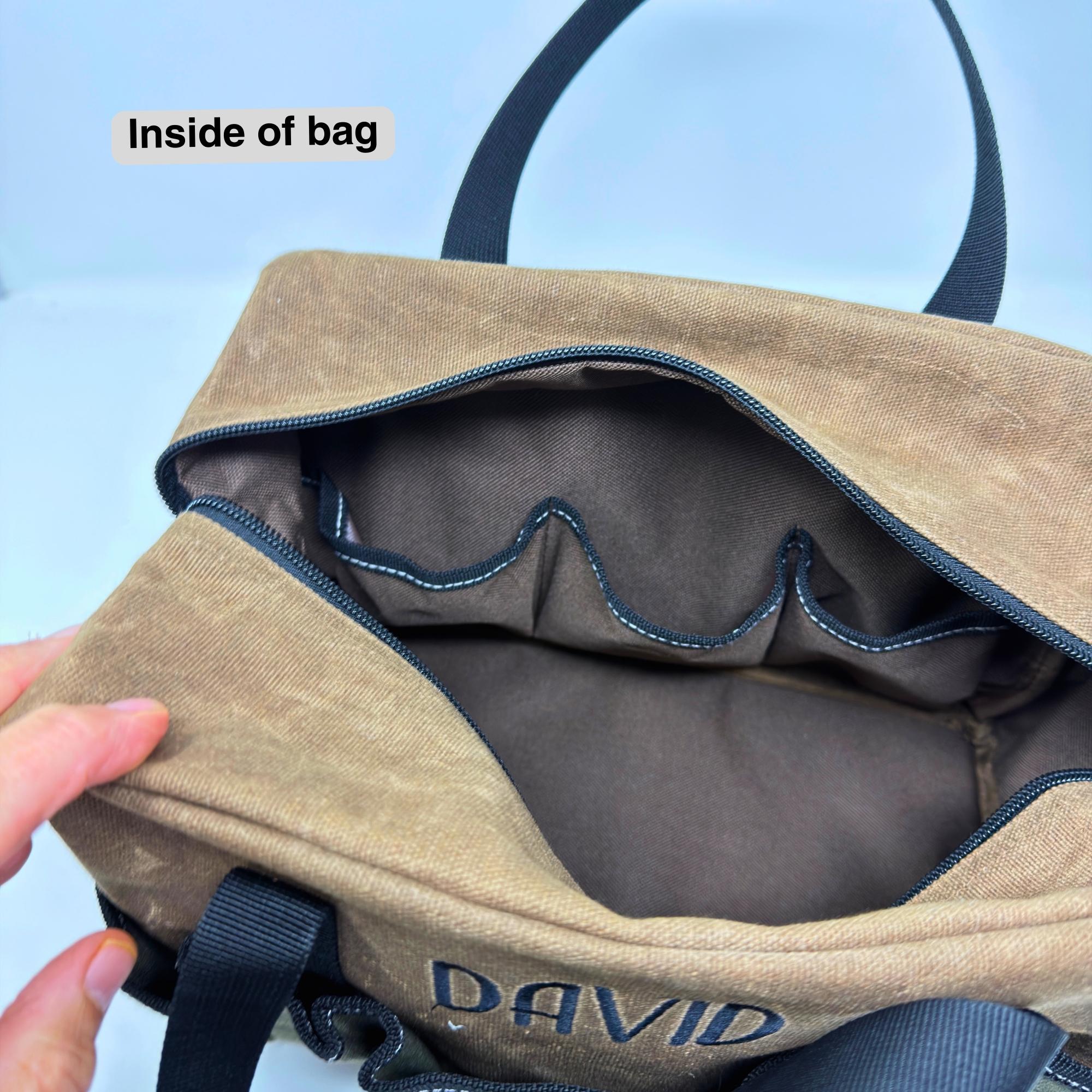 Personalized Embroidered Tool Bag With Waxed Canvas Exterior - Etsy