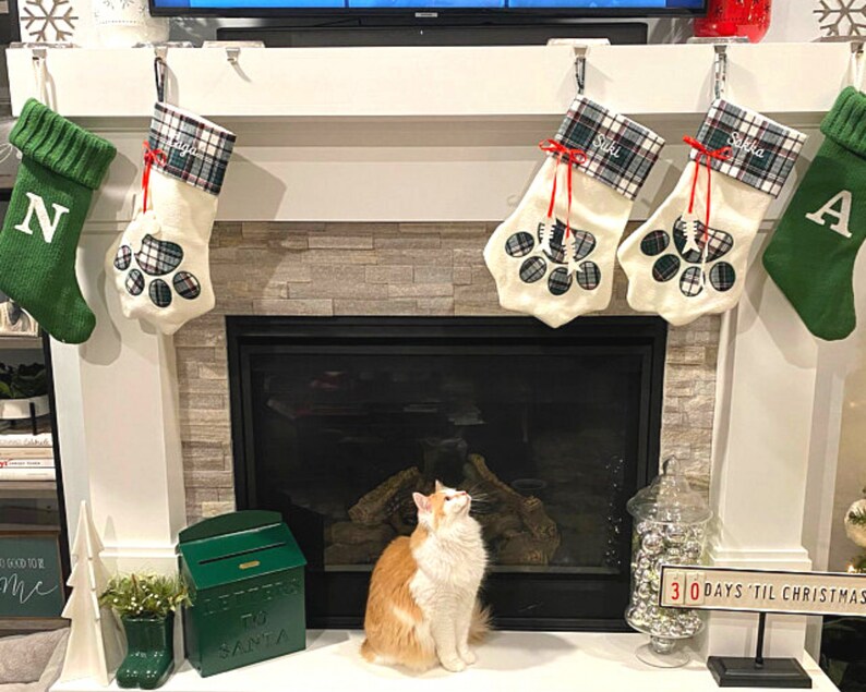 Personalized Pet Stocking Dog Cat Embroidered Stocking | Etsy