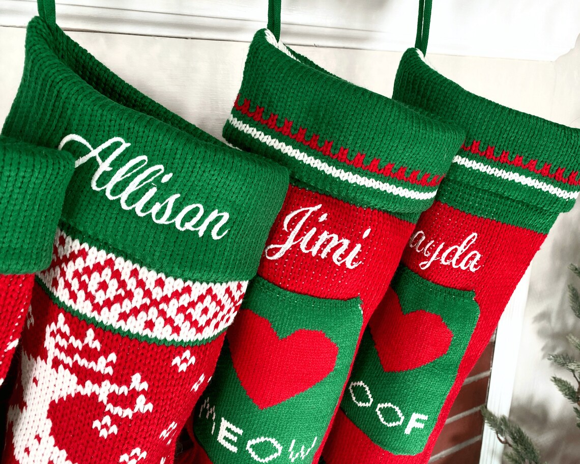 Extra Large Personalized Stocking Long Custom Stocking | Etsy