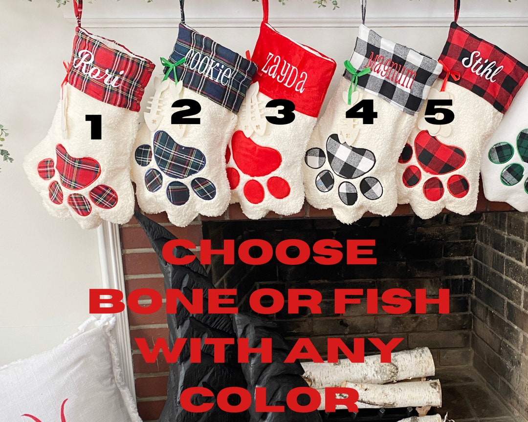 Personalized Pet Stocking Dog Cat Embroidered Stocking - Etsy