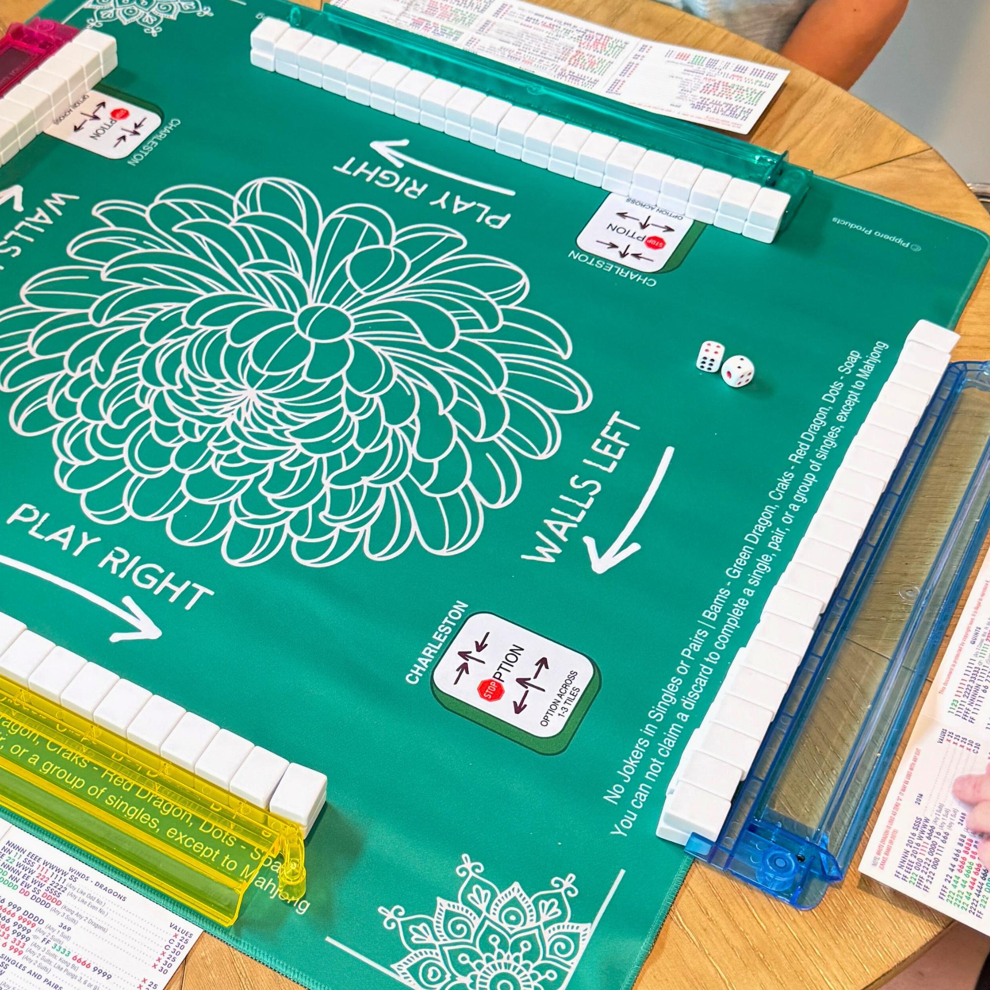 Personalized Embroidered Custom Mahjong Mat, Monogrammed Mahjong Game ...