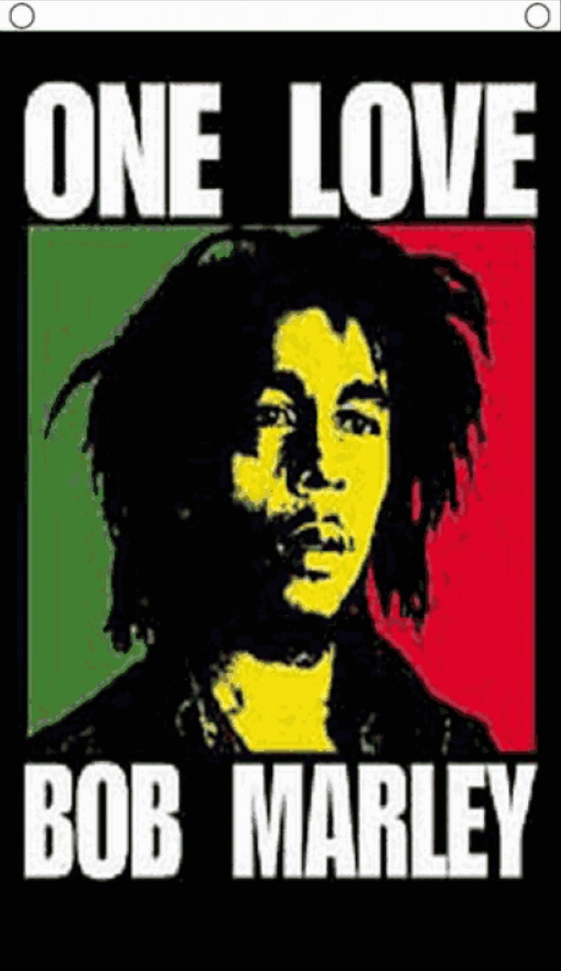 BOB MARLEY One Love FLAG 150cm X 90cm 5x3 Feet Rasta Flags Rastafarian ...