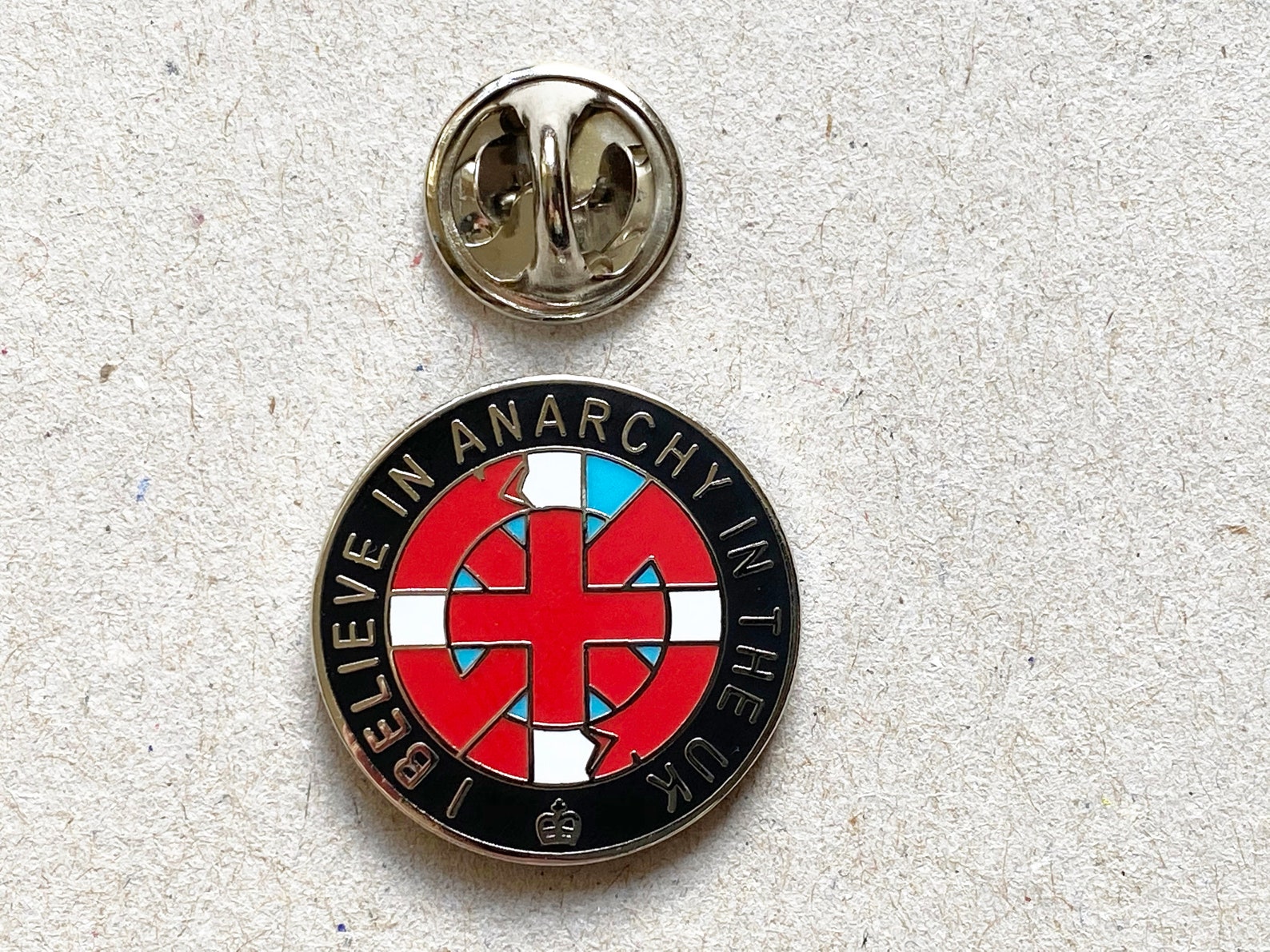 CRASS Anarchist Punk Metal and Enamel PIN BADGE I Believe in Anarchy in ...