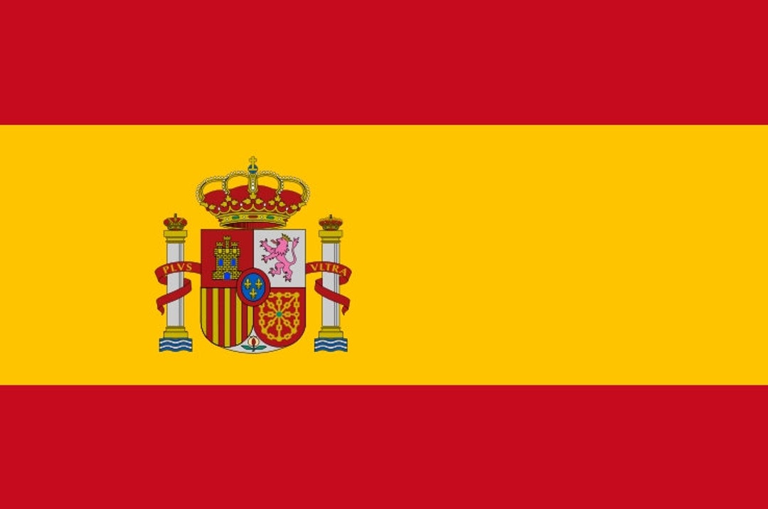 SPAIN WITH CREST Flag 5X3 Feet (150cm X 90cm) - Etsy