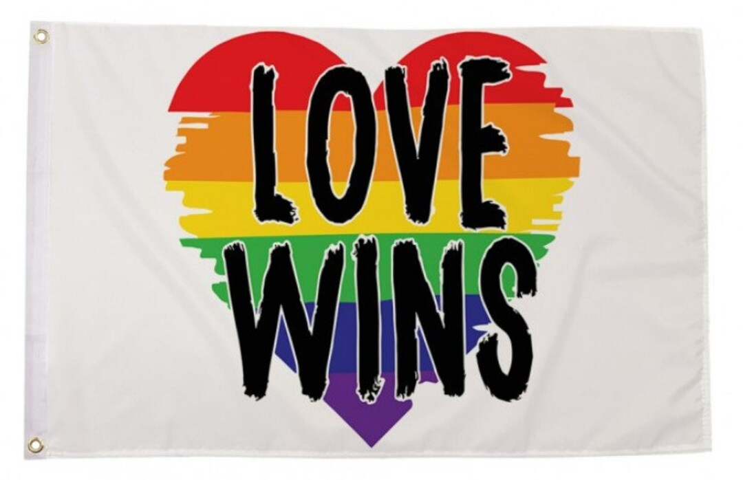 LOVE WINS FLAG Lgbtq Peace Rainbow Flags 150cm X 90cm 5x3 Feet - Etsy