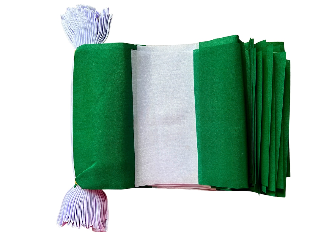 NIGERIA FLAG BUNTING 9 Metres 30 Flags Nigerian African - Etsy