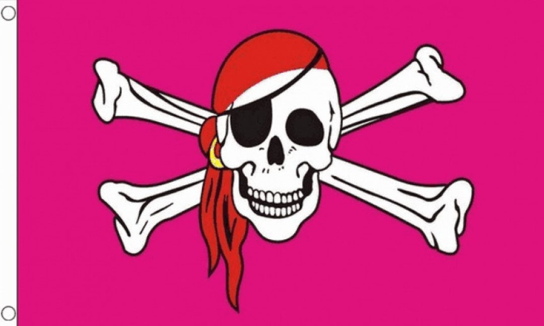 Pink Pirate Flag 5x3 Feet (150cm X 90cm) With Metal Eyelets - Etsy