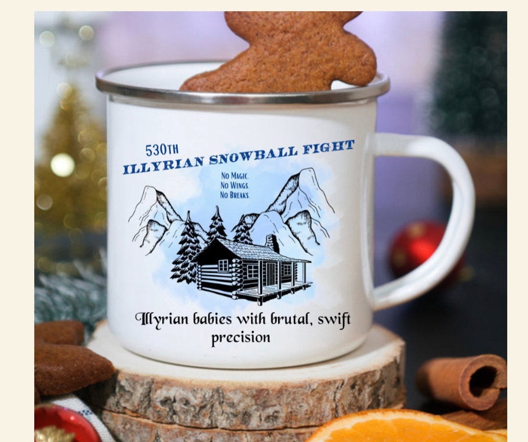 Officially Licensed Illyrian Snowball Fight Mug, Frosted Tumbled Glass ...