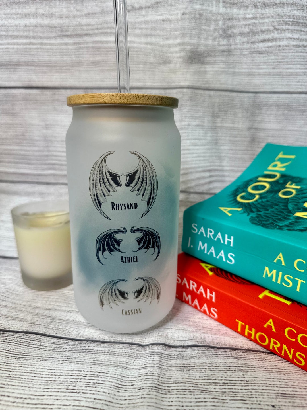 Licensed Bat Boy Tumbler, Illyrian Wings, 16oz Frosted Tumbled Glass ...