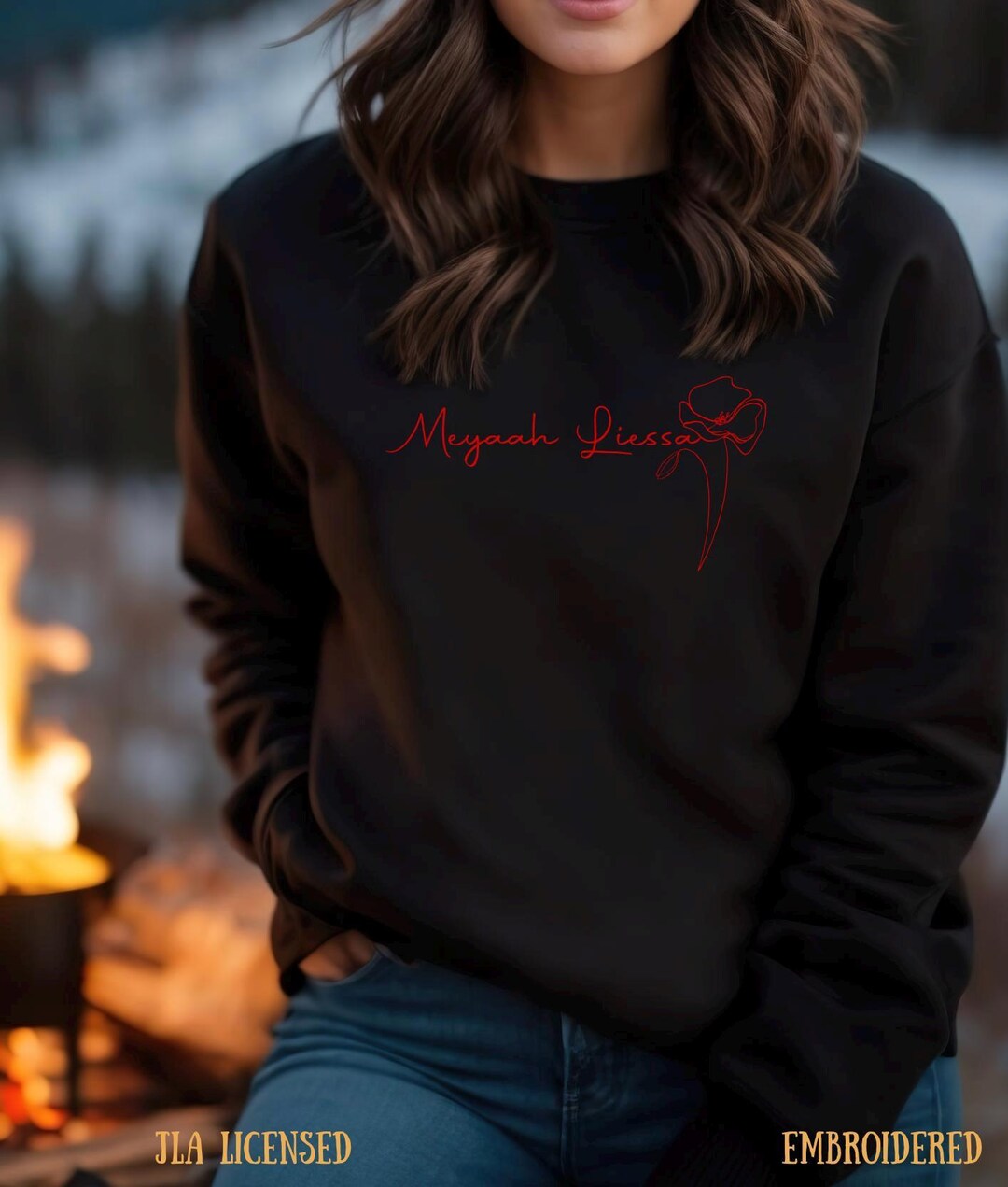 Licensed Meeyah Liessa Embroidered Sweatshirt/ From Blood and Ash ...