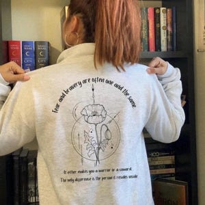 Licensed FBAA 1/4 Zip Sweatshirt, From Blood and Ash We Will Rise ...
