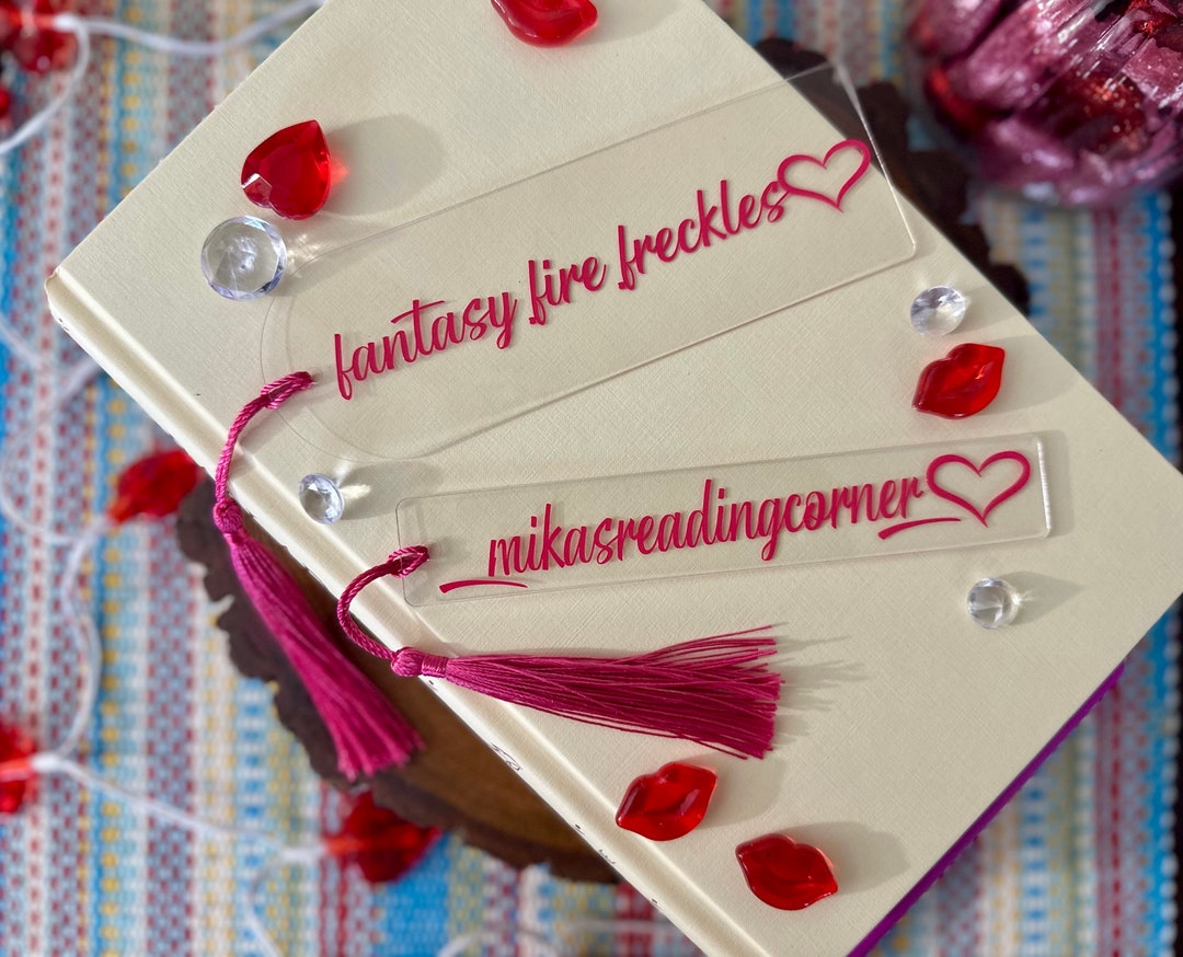 Custom Name or IG Handle Bookmark / Vinyl Bookmarks / High Quality ...